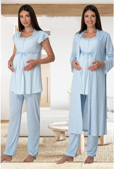 Effort Pijama Effortt Lohusa 3'lü Pijama Takımı Effort Pijama Effortt Lohusa 3'lü Pijama Takımı