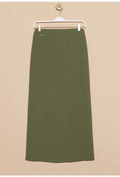 Haki Beli Lastikli Kalem Etek 2216047