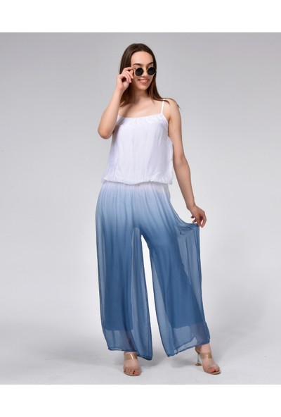 Pua Fashion Mavi Degradeli Ipek Tulum Pua Fashion Mavi Degradeli Ipek Tulum