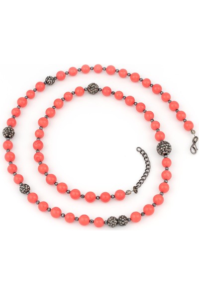 Uslada Bijoux House Hematit Detaylı Doğal Taş Kolye