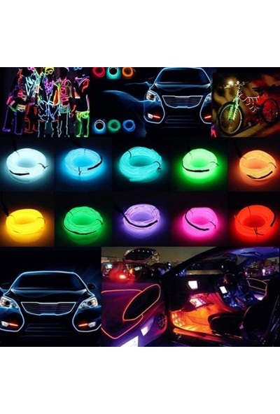 Aciko Araç Içi Neon LED Aydınlatma (3 Metre) Mor Aciko Araç Içi Neon LED Aydınlatma (3 Metre) Mor