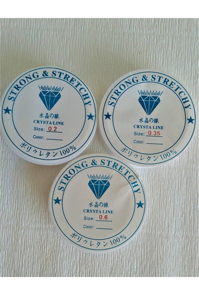 Sümerbaş Hobi 3'lü Misina Seti Takı Ipi 0,2 - 0,35 - 0,6 Ölçülerinde