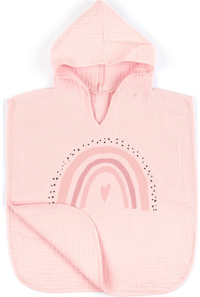 Tuğba Kuğu 4 Kat Müslin Panço - Policolor - Bow Tuğba Kuğu 4 Kat Müslin Panço - Policolor - Bow