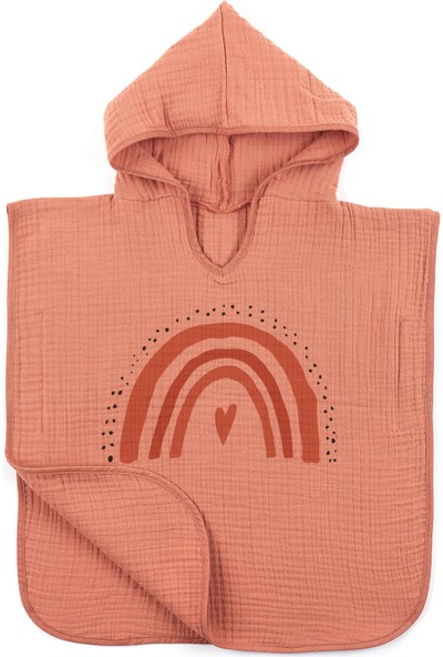 Tuğba Kuğu 4 Kat Müslin Panço - Policolor - Bow Tuğba Kuğu 4 Kat Müslin Panço - Policolor - Bow