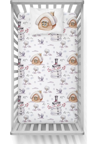 Tuğba Kuğu Baskılı Lastikli Çarşaf Seti - Cozy Winter