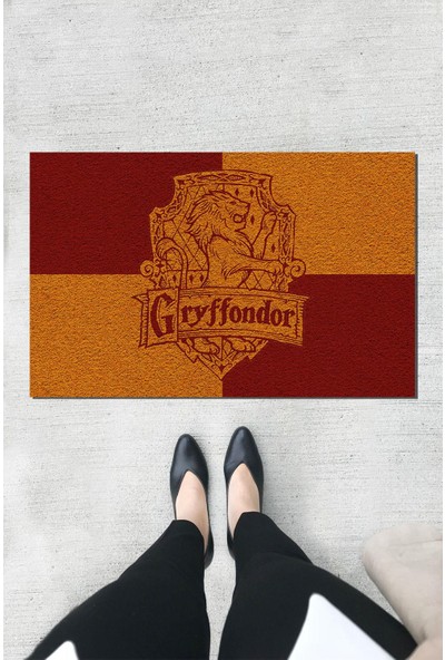 Buket Home Gryffindor Kapı Önü Paspası Dekoratif Kapı Paspası Dış Mekân Paspas Ev Içi Paspası 45X70CM