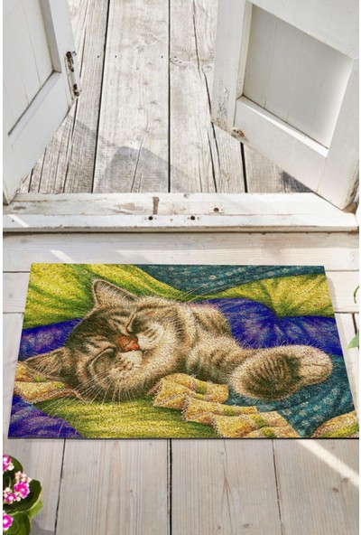 Buket Home Kapı Önü Paspası Dekoratif Kapı Paspası Dış Mekân Paspas Ev Içi Paspası 45X70CM