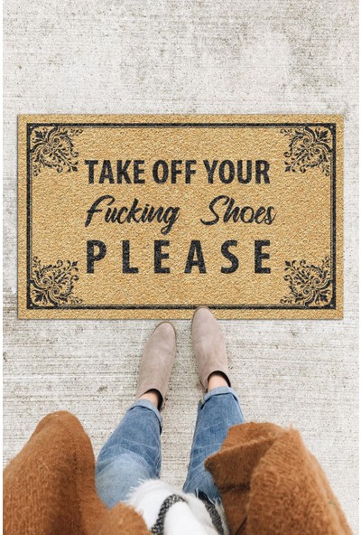 Buket Home Please Kapı Önü Paspası Dekoratif Kapı Paspası Dış Mekân Paspas Ev Içi Paspası 45X70CM