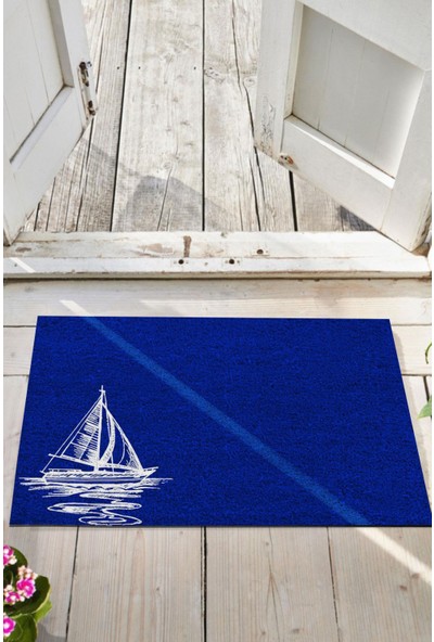 Buket Home Gemi Kapı Önü Paspası Dekoratif Kapı Paspası Dış Mekân Paspas Ev Içi Paspası 45X70CM
