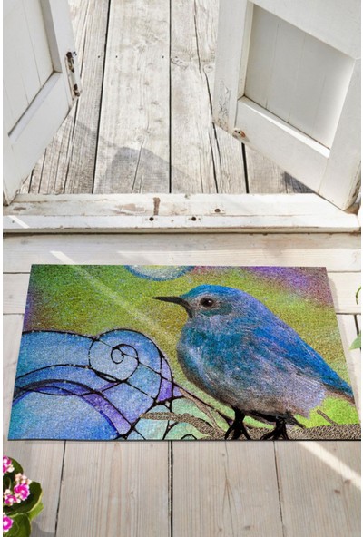 Buket Home Limon Kapı Önü Paspası Dekoratif Kapı Paspası Dış Mekân Paspas Ev Içi Paspası 45X70CM