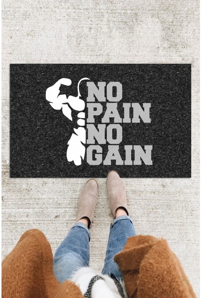 Buket Home No Pain No Gain Kapı Önü Paspası Dekoratif Kapı Paspası Dış Mekân Paspas Ev Içi Paspası 45X70CM Buket Home No Pain No Gain Kapı Önü Paspası Dekoratif Kapı Paspası Dış Mekân Paspas Ev Içi Paspası 45X70CM