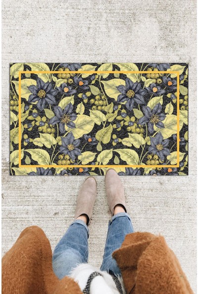 Buket Home Kapı Önü Paspası Dekoratif Kapı Paspası Dış Mekân Paspas Ev Içi Paspası 45X70CM
