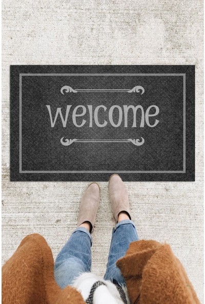 Buket Home Kapı Önü Paspası Dekoratif Kapı Paspası Dış Mekân Paspas Ev Içi Paspası 45X70CM