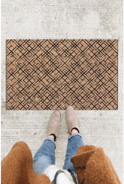 Buket Home Kapı Önü Paspası Dekoratif Kapı Paspası Dış Mekân Paspas Ev Içi Paspası 45X70CM