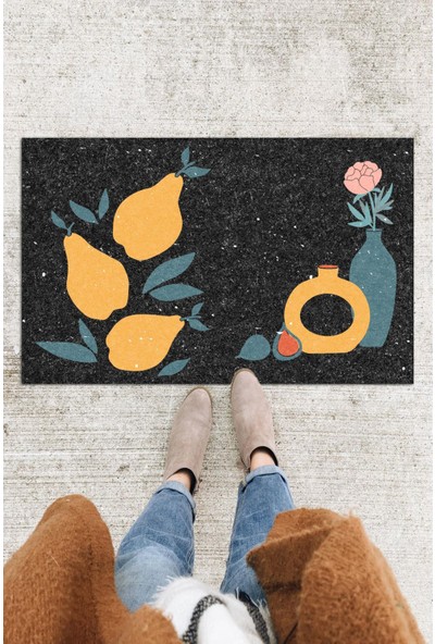 Buket Home Kapı Önü Paspası Dekoratif Kapı Paspası Dış Mekân Paspas Ev Içi Paspası 45X70CM