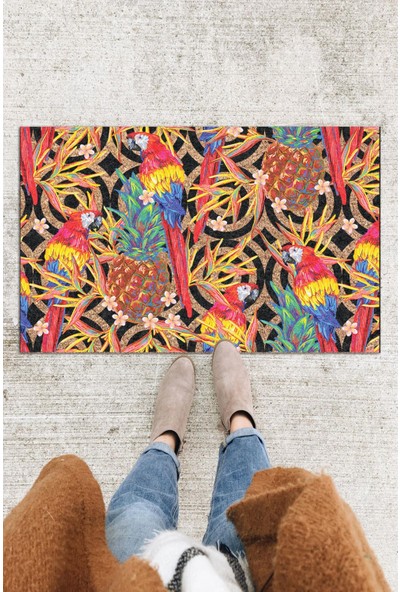 Buket Home Kapı Önü Paspası Dekoratif Kapı Paspası Dış Mekân Paspas Ev Içi Paspası 45X70CM