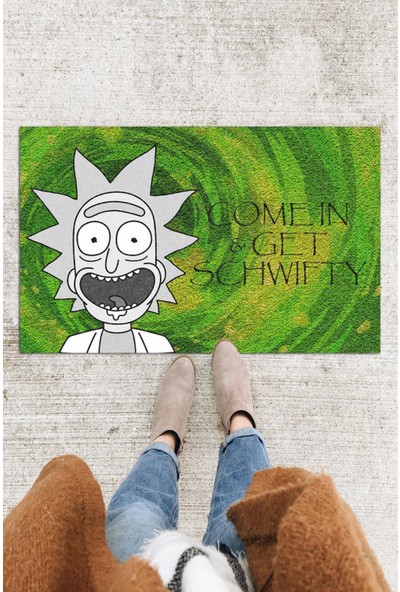 Buket Home Rick Kapı Önü Paspası Dekoratif Kapı Paspası Dış Mekân Paspas Ev Içi Paspası 45X70CM