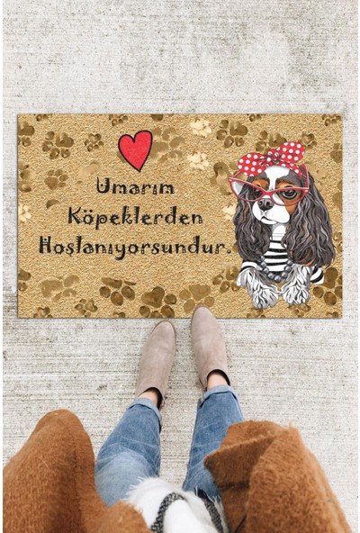 Buket Home Umarım Kapı Önü Paspası Dekoratif Kapı Paspası Dış Mekân Paspas Ev Içi Paspası 45X70CM