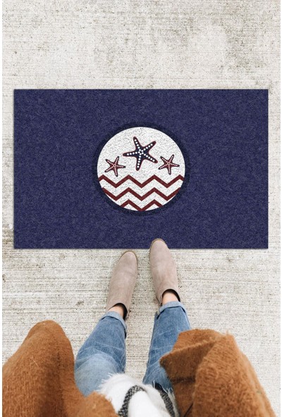 Buket Home Marina Kapı Önü Paspası Dekoratif Kapı Paspası Dış Mekân Paspas Ev Içi Paspası 45X70CM