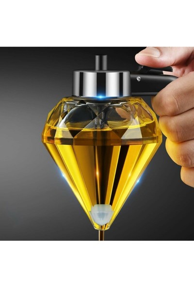 Evdeki Çarşı Elmas Tasarımlı Pratik Cam Yağ Sirke Baldanlık