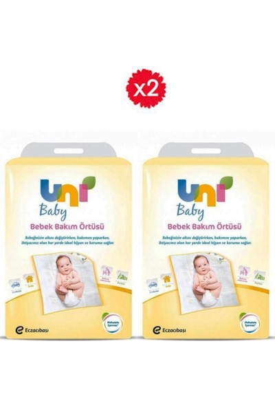 Uni Baby Bebek Bakım Örtüsü 2 x 10'lu