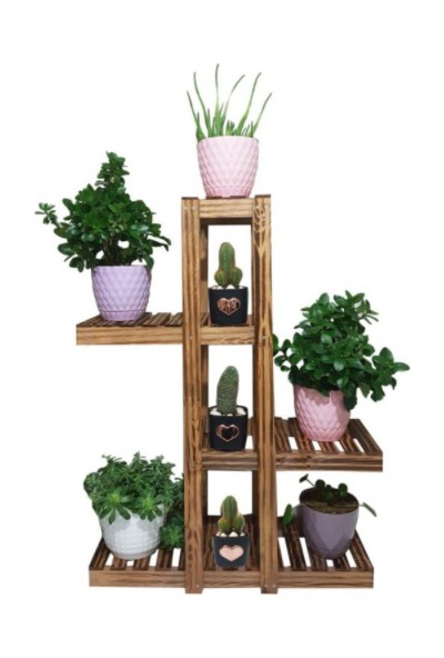 Mch 8 Saksılık Dekoratif Ahşap Çiçeklik