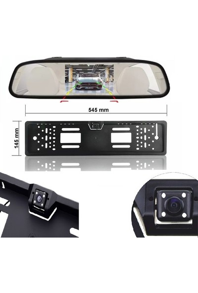 MFK Kameralı Park Sensörü Ayna 4,3 MFK Kameralı Park Sensörü Ayna 4,3