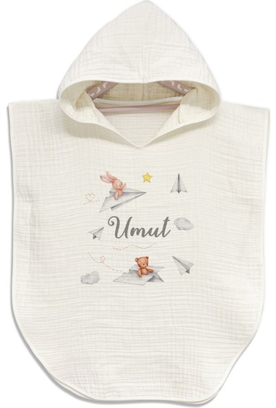 Tuğba Kuğu 4 Kat Müslin Panço - For Baby Tuğba Kuğu 4 Kat Müslin Panço - For Baby