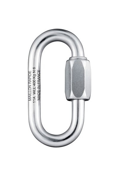 Fixe Standard Maillons Mağracı Karabina 10 Mm. Silver