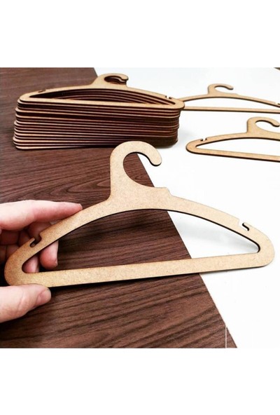 Mod Bebek Elbise Askısı - Açık Kahverengi