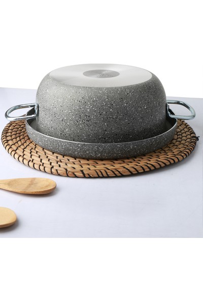 Şan Granit Çift Kulplu Maklube Tenceresi No:24