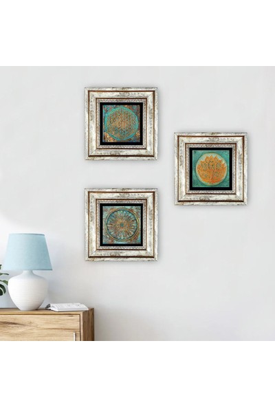 Pinecone Çerçeveli Taş Tablo Dekoratif Duvar Dekoru Lotus Yaşam Çiçeği Baskılı 3 Parça Set 3(20*20cm) Wall Art Pinecone Çerçeveli Taş Tablo Dekoratif Duvar Dekoru Lotus Yaşam Çiçeği Baskılı 3 Parça Set 3(20*20cm) Wall Art