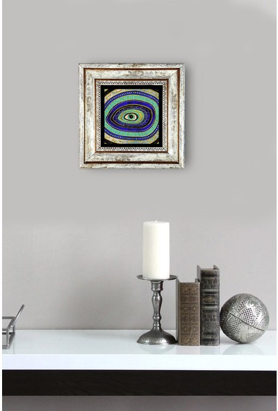 Pinecone Çerçeveli Taş Tablo Dekoratif Duvar Dekoru Nazar Göz Temalı Özel Baskılı (20*20cm) Framed Wall Art Pinecone Çerçeveli Taş Tablo Dekoratif Duvar Dekoru Nazar Göz Temalı Özel Baskılı (20*20cm) Framed Wall Art
