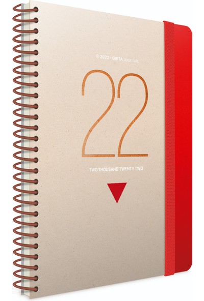 Gıpta 2022 Flow Spiralli 17X24 Sert Kapak Günlük Ajanda ( 409-FWK )