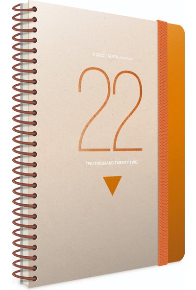 Gıpta 2022 Flow Spiralli 17X24 Sert Kapak Günlük Ajanda ( 409-FWK )