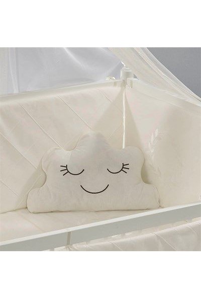 Meltem Smart Motto Nakışlı Ekru Pamuklu Bebek Uyku Seti - 60x120 cm