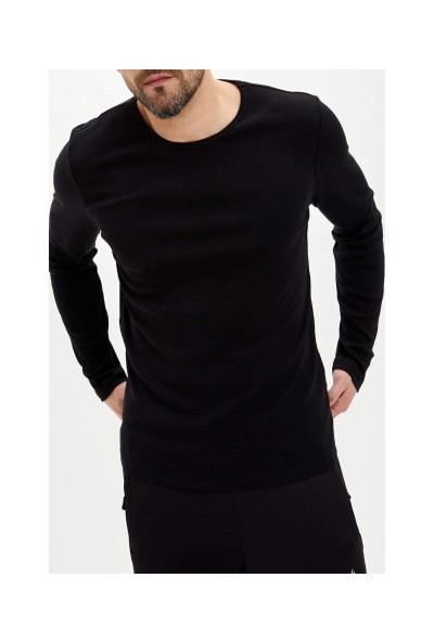 Darkzone Siyah Uzun Kollu Pamuklu Body