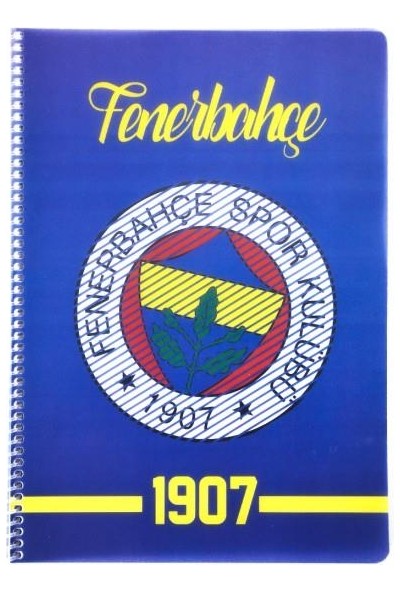 Fenerbahçe Lisanslı A4 Spiralli 80 Yaprak Çizgili Defter Plastik Kapak