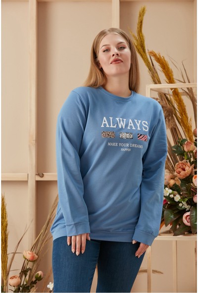 Rmg Büyük Beden Bayan Sweatshirt