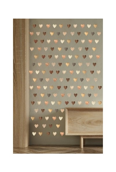 70 Parça Suluboya Efektli Kahverengi Kalpler Duvar Sticker 70 Parça Suluboya Efektli Kahverengi Kalpler Duvar Sticker