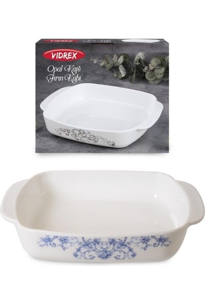 İpek Fırın Kabı Opal Dikdörtgen 25 cm W-1d/blue
