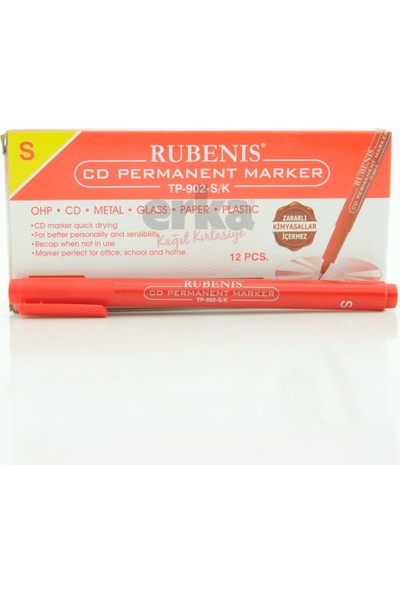 Rubenis Asetat Kalem Kırmızı S 12 Adet