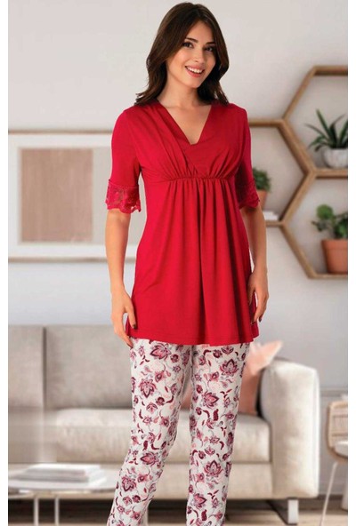Effort Pijama Effortt V Yaka Lohusa Emzirme Pijama Takımı Effort Pijama Effortt V Yaka Lohusa Emzirme Pijama Takımı