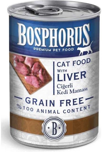 Bosphorus Tahılsız Ciğerli Kedi Konservesi 415 gr 12 Adet Bosphorus Tahılsız Ciğerli Kedi Konservesi 415 gr 12 Adet