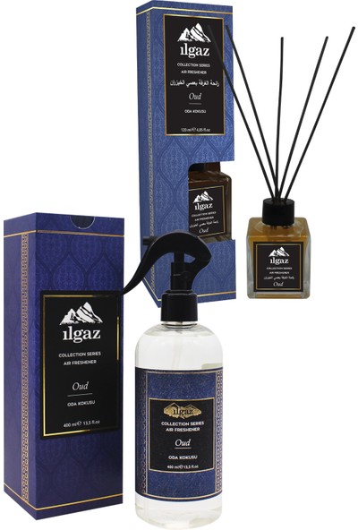 Ilgaz 2'li Kalıcı Oda Kokusu Oud Oryantal Bambu Çubuklu Oda Parfümü 120 ml + Oud Oda Spreyi 400 ml Ilgaz 2'li Kalıcı Oda Kokusu Oud Oryantal Bambu Çubuklu Oda Parfümü 120 ml + Oud Oda Spreyi 400 ml
