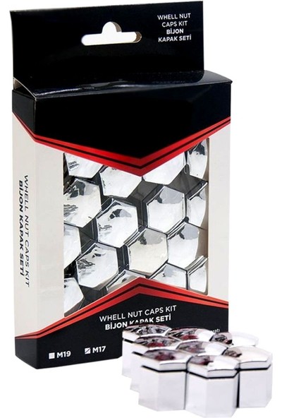 Otocraft Bijon Kapağı 19 mm Krom 19 mm 20'li