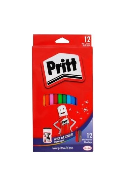 Pritt- 12'li Silinebilir Mum Boya ( Büyük Boy ) Pritt- 12'li Silinebilir Mum Boya ( Büyük Boy )