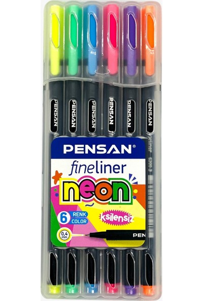 Pensan Fineliner Kalem Seti 6 Neon Renk N:6300 Pensan Fineliner Kalem Seti 6 Neon Renk N:6300
