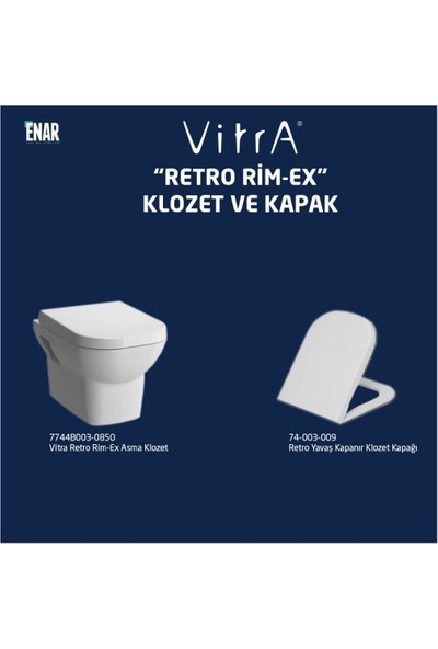 Vitra Retro Rim-Ex Asma Klozet Takımı Vitra Retro Rim-Ex Asma Klozet Takımı
