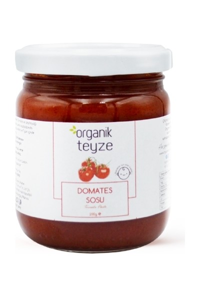Organik Teyze Tuzsuz Bebek Domates Sosu/salçası 200 gr